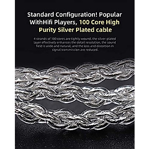 Kinboofi KZ ZSN PRO X in Ear Earphone 1BA 1DD HiFi Bass Earbuds Headphone, Noise Cancelling Headset Metal IEM with Removable C Pin Cable (Black with Microphone)