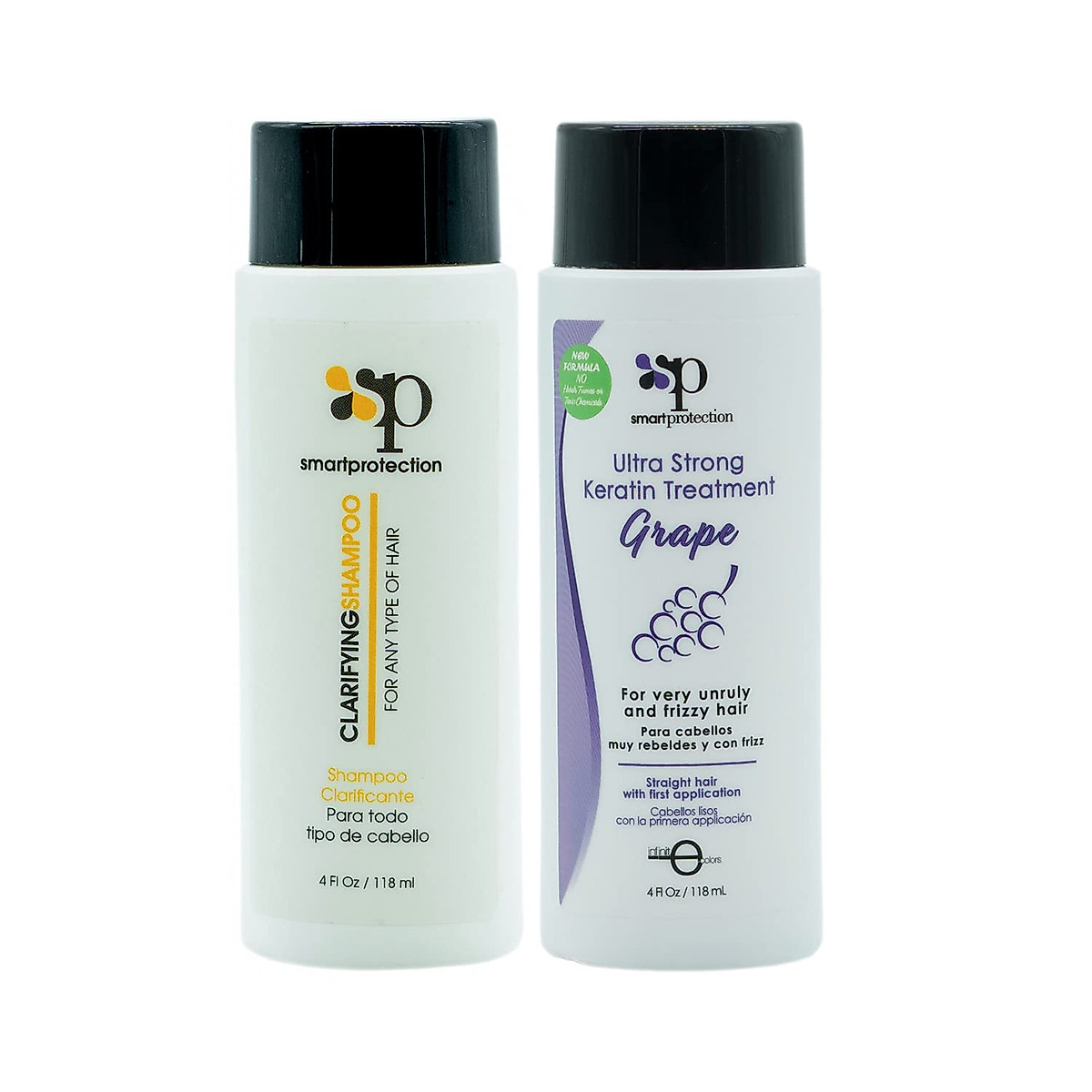 SPPRANDOM Grape Ultra Strong Keratin Treatment with Clarifying Shampoo 4oz by Smart Protection