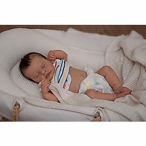 Angelbaby Realistic Reborn Baby Dolls Silicone Full Body 19 inch Lifelike Sleeping Newborn Baby Girl Doll Weighted Washable Real Feel Baby Cute Reborn Doll Sets