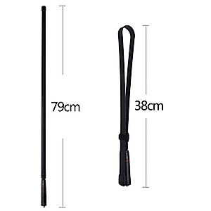 TWAYRDIO Dual Band 3.2/5.2dBi Foldable CS Tactical Antenna, 31.5inch SMA Female VHF/UHF Walkie Talkie Antenna for Baofeng UV-5R BF-F8HP Kenwood Retevis Handheld Two Way Radio