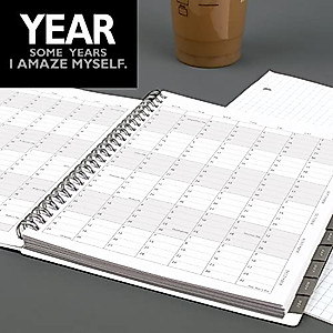 AT-A-GLANCE 2023 Weekly & Monthly Planner, 7" x 8-3/4", Medium, Divided Format, Monthly Tabs, Elevation, Gray (75546L05)