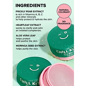 I DEW CARE Heartleaf Face Cream - Chill Kitten | Moisturizer with Moringa Seed, Prickly Pear, Aloe Vera Gel, Cactus Oil-Free, Glass Skin Look, Daily Use, for Dry Skin, Skin Barrier Repair, 1.69 FL Oz