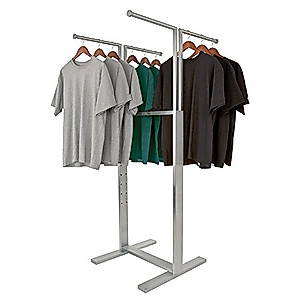 Econoco Adjustable 4-Way Rack, Satin Chrome