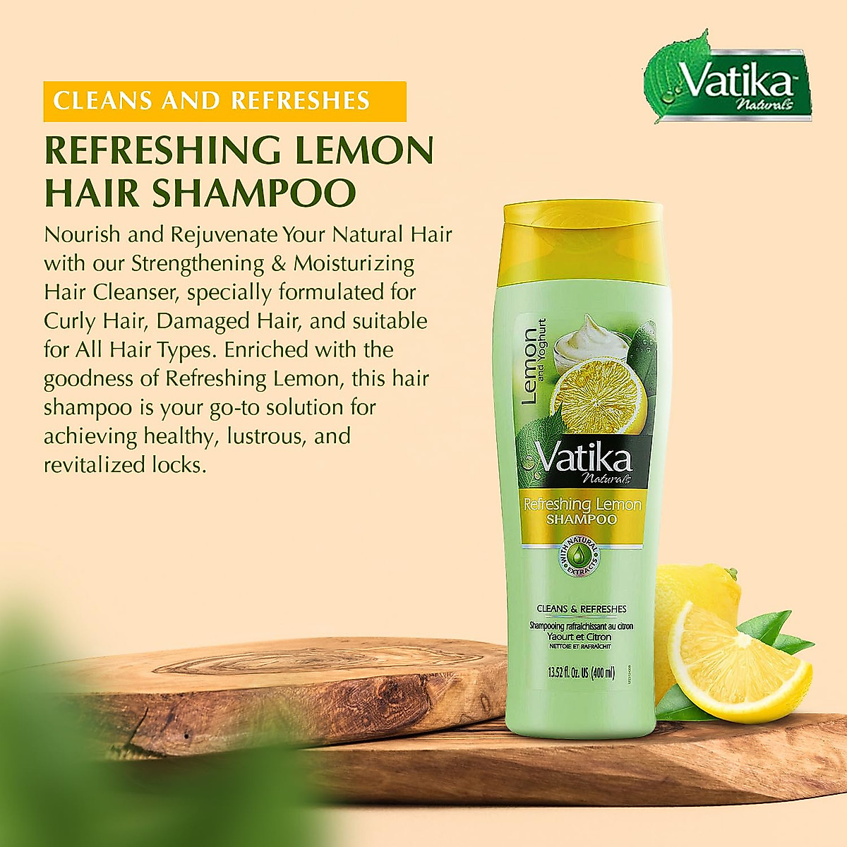 Dabur Vatika Refreshing Lemon Shampoo 400ml