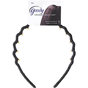 Goody Colour Collection Ribbon Wrapped Headband, Black (Pack of 3)