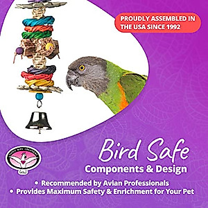 Super Bird Creations SB1097 Jungle Stick Bird Toy, Medium Bird Size, 11.5" x 3"