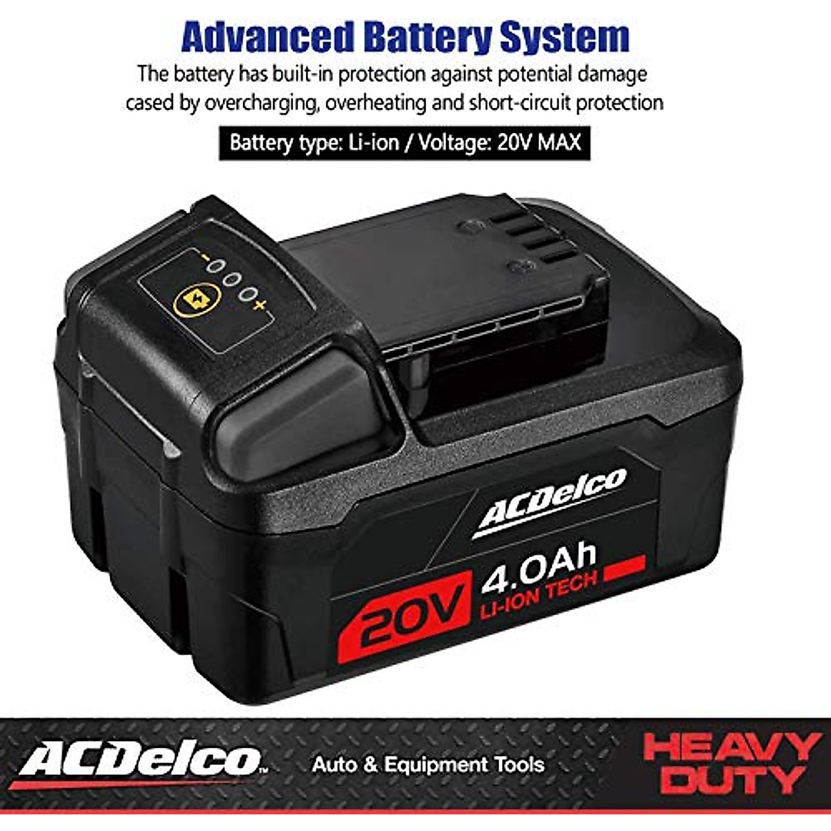 ACDelco ARI20138A1-3M P20 Series 20V Cordless Li-ion 3/8” 430 ft-lbs. Heavy Duty Brushless Impact Wrench Tool Kit with Carrying Case