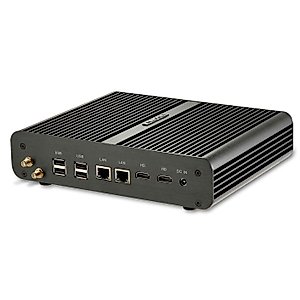 KINGDEL Fanless Mini Desktop Computer, Mini PC with Intel i7 CPU, 16GB RAM, 512GB SSD, 2xHD Ports, 2xLAN, All Metal Body, W-11 Pro