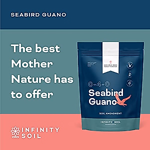 Infinity Soil - Seabird Guano - Sustainable and Natural Soil Amendment - Seabird Waste Rich in Phosphate and Calcium - Increases Foliage, Blooms and Fruit - 5 LBS