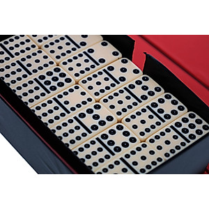 WE Games Double Twelve Dominoes Set - 91 Dominoes in Retro Travel Case - Ideal for Family Games - Perfect for Game Night