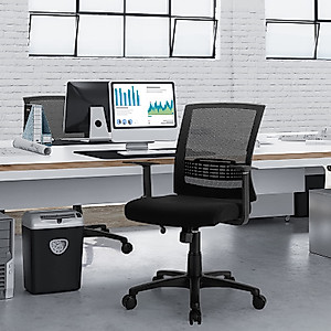 Giantex Ergonomic Mesh Executive Office Chair with Adjustable Lumbar Support, Swivel Managerial Chair with Rocking Function, High-Back Computer Chair, Home Office Desk Chair