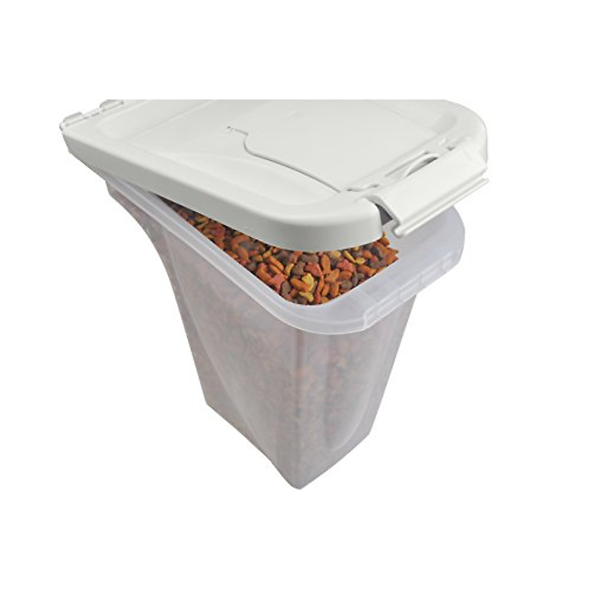 Van Ness 4-Pound Food Dispenser with Fresh-Tite Seal, White , Large (FD4), Clear