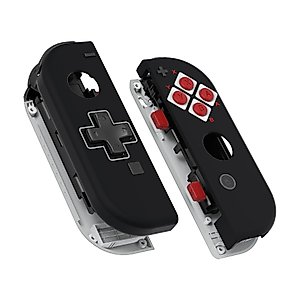 eXtremeRate Classics NES Style Soft Touch Joycon Handheld Controller Housing (D-Pad Version) Full Buttons, Replacement Shell Case for Nintendo Switch & Switch Oled Joy-Con – Console Shell NOT Included