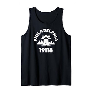 Philly Neighborhood 19118 Zip Code Philadelphia Liberty Bell Tank Top