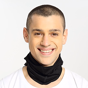 ALASKA BEAR Silk Balaclava Face Mask for Men and Women, Pure Mulberry Silk Neck Gaiter Black