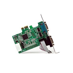 StarTech.com 2-Port PCI Express RS232 Serial Adapter Card, PCIe to Dual Serial DB9, Windows/Linux, TAA - Replaced by PEX2S553