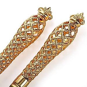 yarlung Gold Cake Knife and Server Set, Elegant Wedding Cake Cutting Serving Set with Luxurious Handle, Pie Cutter Spatula Utensils for Birthday Party Events, Valentine's Day Gift