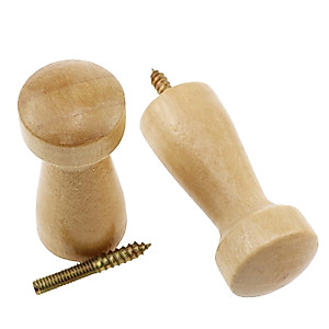 Wantane Screw-On Solid Wood Hook Wooden Coat Hook Coat and Hat Hook Shaker Hook Drying Hook for Hanging Clothes, Hats, Towels, etc. -10PCS