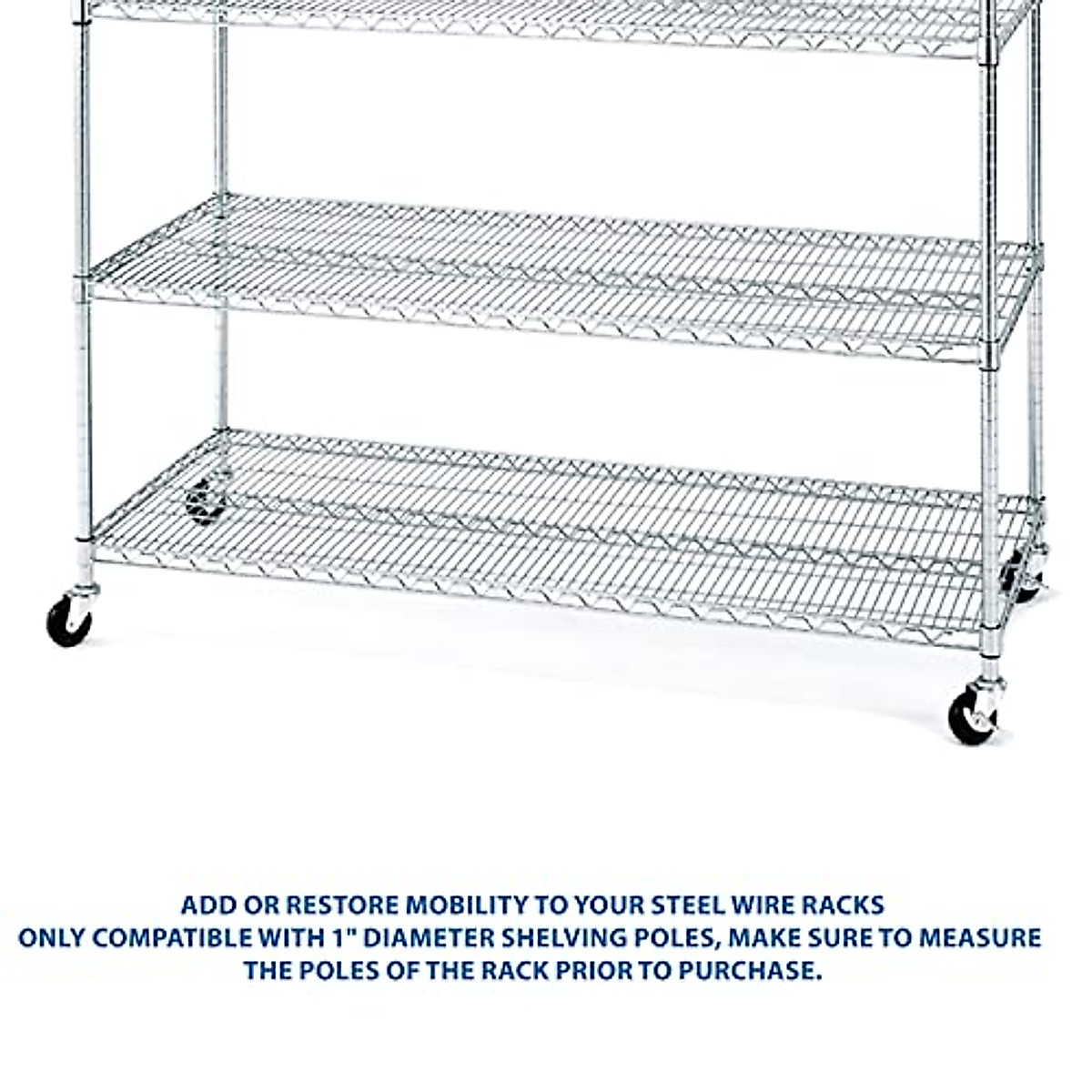 Seville Classics Crafted Steel Replacement Utility Parts Office, Kitchen, Warehouse, Garage On Racks, Carts, Workbenches, Shelving Units, 3" Diameter Wheel