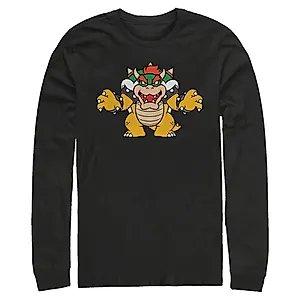 Nintendo Men's Just Bowser T-Shirt, X-Large, Black