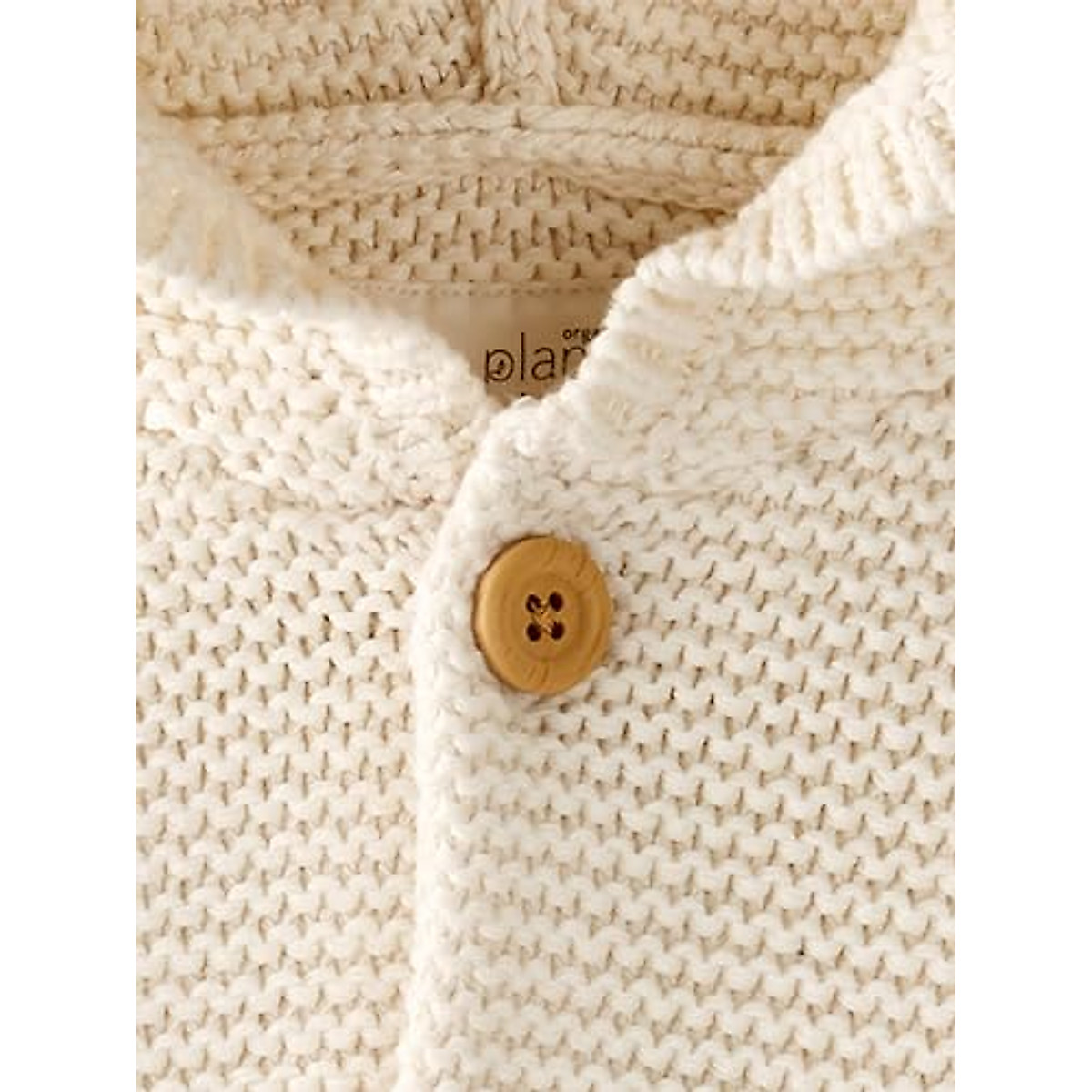little planet by carter's unisex-baby Organic Cotton Signature Stitch Cardigan, Cream, 24 Months