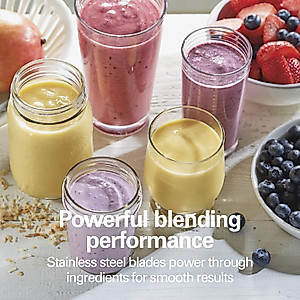 Hamilton Beach Portable Blender for Shakes and Smoothies with 14 Oz BPA Free Travel Cup and Lid & Portable Blender for Shakes and Smoothies with 14 Oz BPA Free Travel Cup and Lid