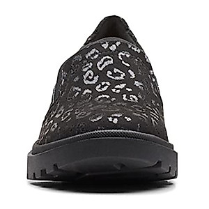 Clarks Women's Calla Rae Loafer Flat, Black Textile, 8.5 Wide