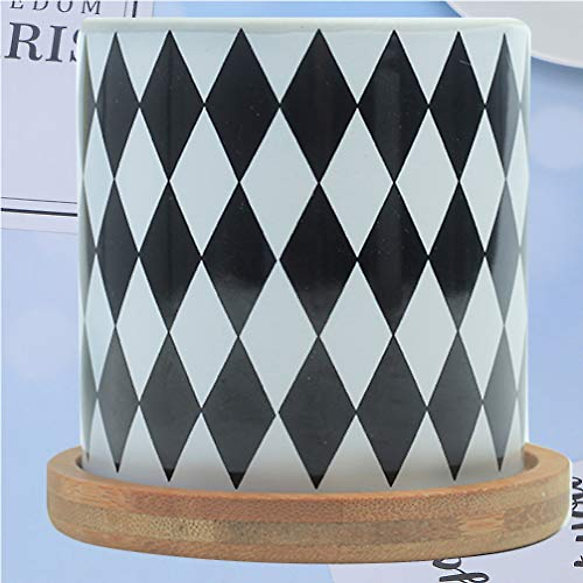 Cabilock Plant pots Ceramic Bonsai pots Ceramic Planter pots Small pots Ceramic Plants Pots Ceramic pots Tiny Plant Succulent pots Mini vases Round vase Simple Flower Pot Desktop Mini Basin