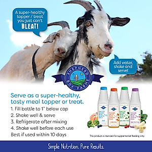 Shepherd Boy Farms Freeze Dried Raw Goats Milk with Probiotics for Dogs & Cats (Classic), High Protein, Digestible Goat Milk Powder for Sensitive Stomachs, Raw Nutrition, Food Toppers - Makes 16 FL OZ