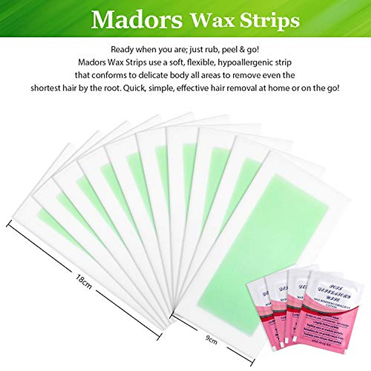 Wax Strips for Women Hair Removal (Pink)