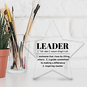 Leader Appreciation Gifts for Women Men, Leader Boss Birthday Christmas Day Gifts Thank You Gifts Mentor Retirement Leaving New Job Farewell Gifts, Acrylic Keepsake Desk Decor, Leader Definition