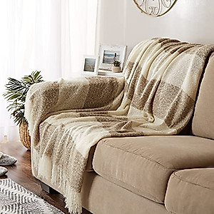 DII Coastal Acrylic Rugby Stripe Woven Throw, 50x60, Brown