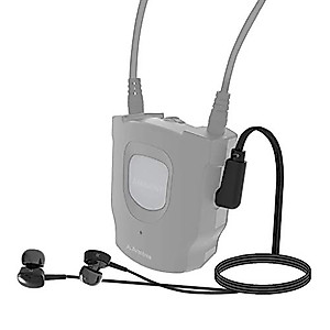 Avantree Wireless Neck Loop 2.4G Receiver with 1 Wired Earphone HT380 / HT381, Replacement/Additional Wireless Earbuds for TV Watching