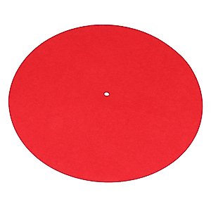 Yibuy 300mm Dia Turntable Slipmat Anti-Static Felt Mat Record Player Pad Red