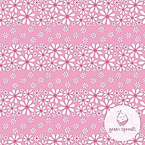 i play. by green sprouts baby girls Ruffle Snap Reusable Absorbent Swimsuit and Toddler Swim Diaper, Light Pink Daisy Stripe, 12 Months US