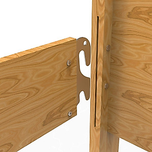 Goodgoods 4Pcs Universal Wood Bed Metal Claw Hook,Bed Rail Hook Bracket,Plates Bed Claws for Wooden Bed Frame,Bed Rail Hook Plates,Bed Frame Hooks,Wood Bed Rail Hooks