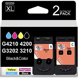 cocopas Remanufactured Ink Cartridges Replacement for Canon PIXMA G4210 G4200 G3210 G3200 2210 2200 1200 MegaTank Printer Head Ink cartridges