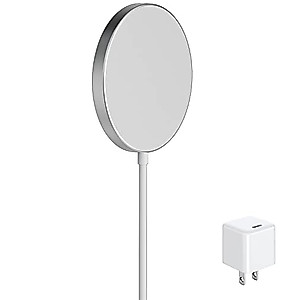 Magnetic Wireless Charger, 15W Fast Wireless Charging Pad, Compatible with MagSafe Charger for iPhone 14/14 Pro/14 Plus/14 Pro Max, iPhone 13/12 Series, Airpods(USB-C 20W Adapter Inclduded)