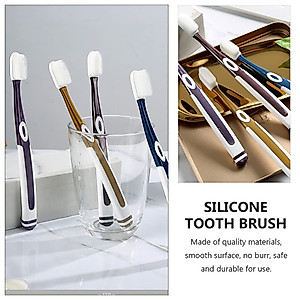 Healifty 4pcs Toothbrush Holders Silicone toothbrushes bristles Toothbrush Soft Toothbrush for Teeth Manual Toothbrush for Adults Electric Toothbrush Teenagers Electric Toothbrush