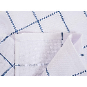 KAF Home Monaco Mixed Yarn Dyed Reversible Terry Dish Towel Set of 6, 100-Percent Egyptian Cotton, 18 x 28-inch Kitchen Towels (Dutch Blue)