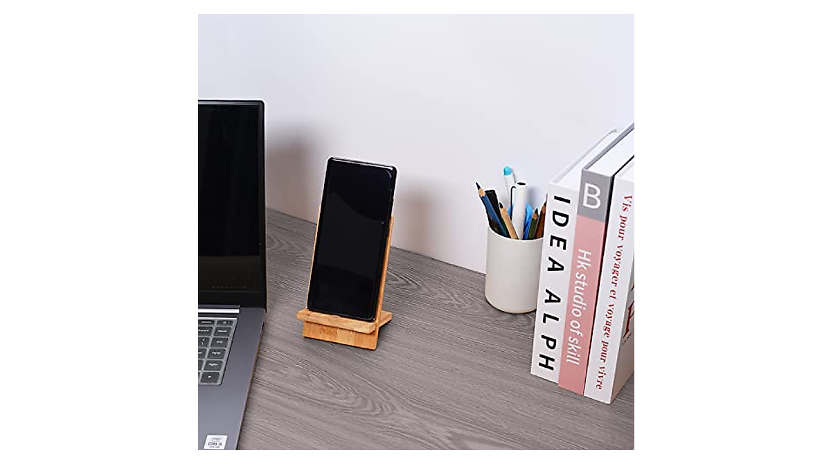 BARUHARI Bamboo Mobile Stand for Smartphones & Tablets