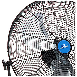 iLiving Wall Mounted/Floor Stand Variable 20 Inches Speed Indoor/Outdoor Fan, Industrial grade for Patio, Greenhouse, Garage, Workshop, and Loading Dock, 4650 CFM, Black