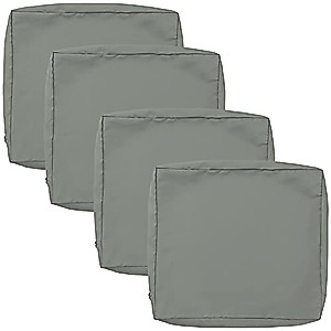 idee-home Patio Cushion Covers Replacement, Outdoor Cushion Covers Slipcovers for Patio Furniture, Couch Seat Cushions Cover with Zipper, Sunbrella Waterproof Slip Covers Outside (Set of 6, 20x22 in)