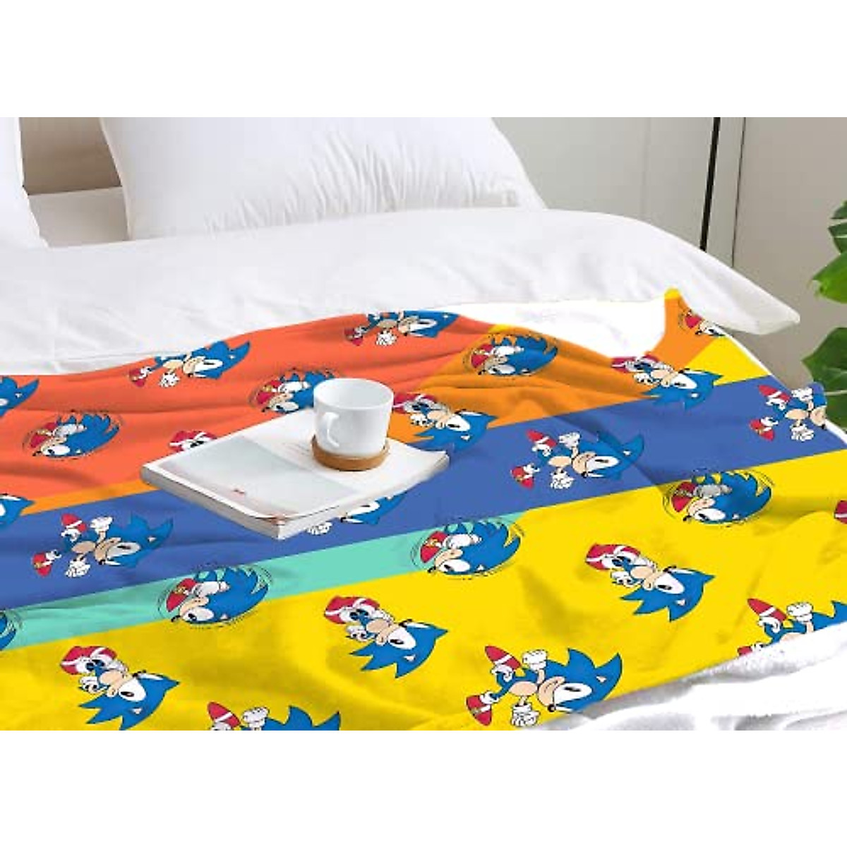 Cartoon Fleece Blanket Super Soft Cozy Throw Blanket, Lightweight Fuzzy Comfy Textured Flannel Blanket Winter Warm Plush Throw Blankets for Couch, Sofa, Bed (Style 3, 50 x 40 inches)