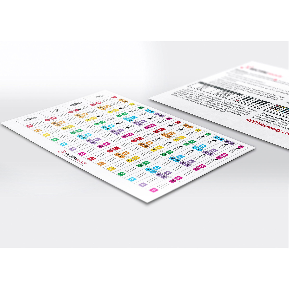 Best Reusable Large Color Piano Key Note Keyboard Stickers for Adults & Children’s, FREE E-BOOK, Great for Beginners Sheet Music Book, Teacher Recommended to Learn to Play Faster