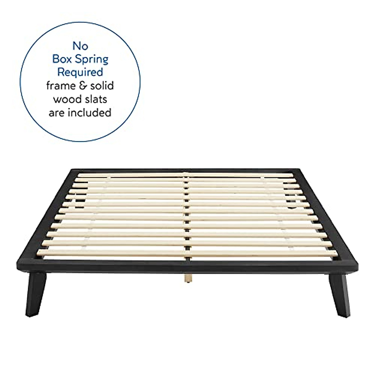 Classic Brands Canton Wood Platform Bed Frame Black, King