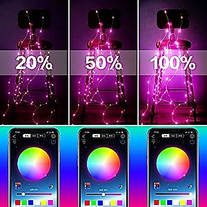 POOCCI Pool Lights for Above Ground Pools Waterproof 33FT Color Changing USB Power LED Pool Lights Around Swimming Pool Pond and Bathtub