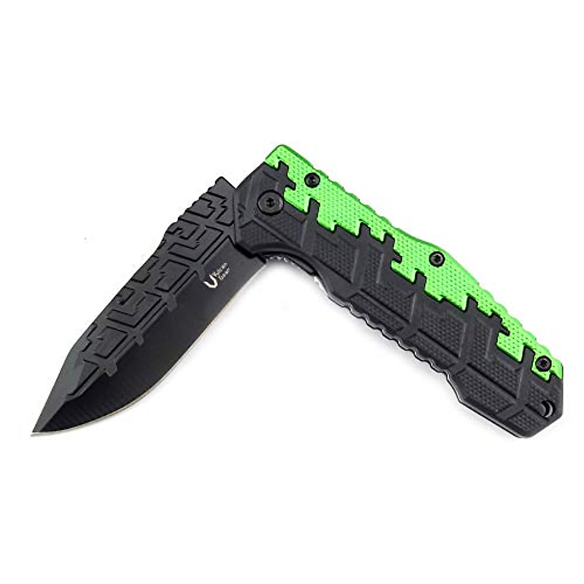 Vulcan Gear Digital Camo Assisted Open Metal Folding Knife (Green)