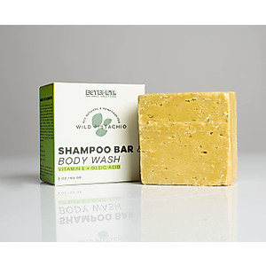 ESTEPETA | Shampoo Bar | Natural Hair and Skin Wash | All-in-one Cleanser | Wild Pistachio | 100% Vegan | 5.29oz