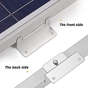 BougeRV mounting z Bracket for 100w 150w 200w 300w Solar Panel, Supporting for RV, Roof, Boat, Off-Grid, Set of 4 Units